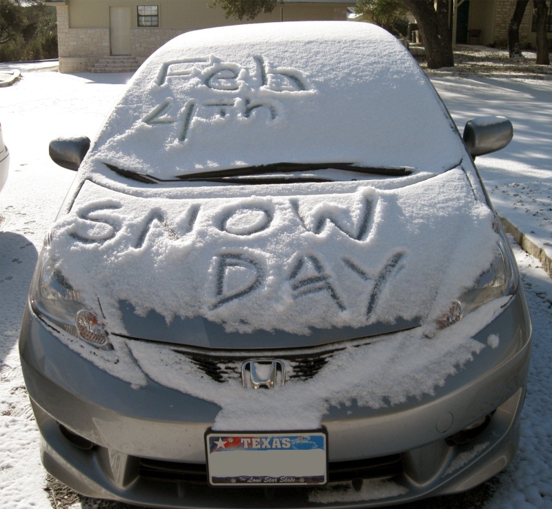Hello Texas, It Appears That You Had a Snow Day Today. - 1A Auto