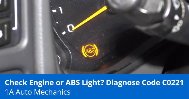 C0221 Code - OBDII Scanner - Diagnose and Fix ABS Codes - 1A Auto